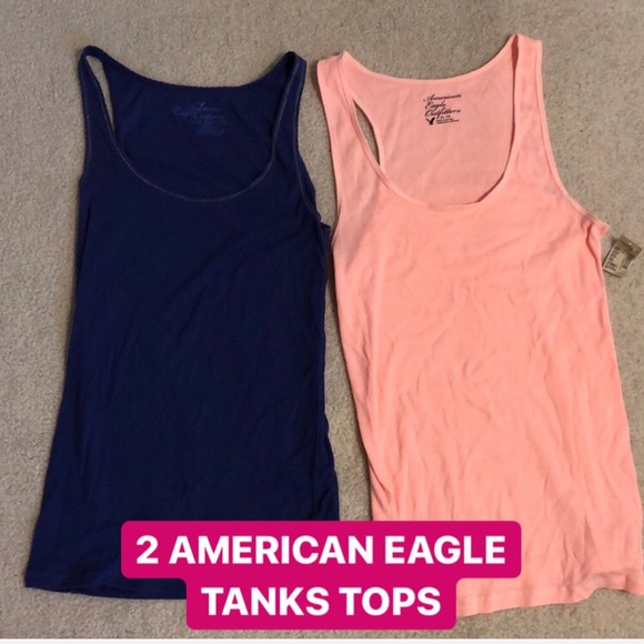 Tops | 2 American Eagle Xl Tank Tops 1 Purple 1 Peach | Poshmark